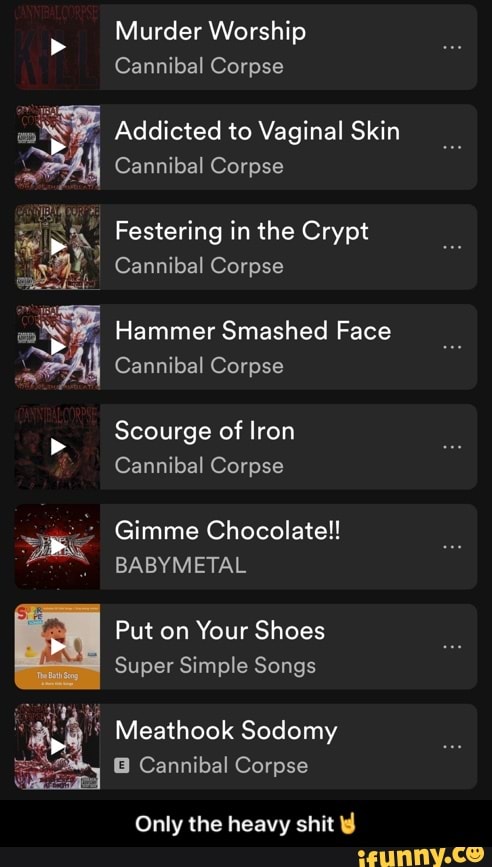 Murder Worship Addicted to Vaginal Skin Cannibal Corpse Festering in ...