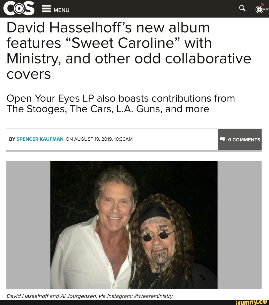 Back in the spring, David Hasselhoff revealed he was working on a new ...