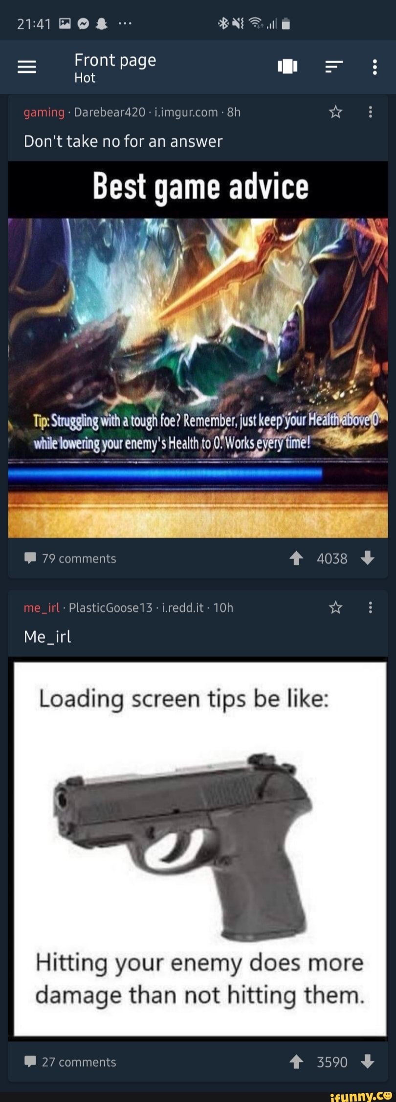 Me_irl Loading screen tips be like: Best game advice - iFunny