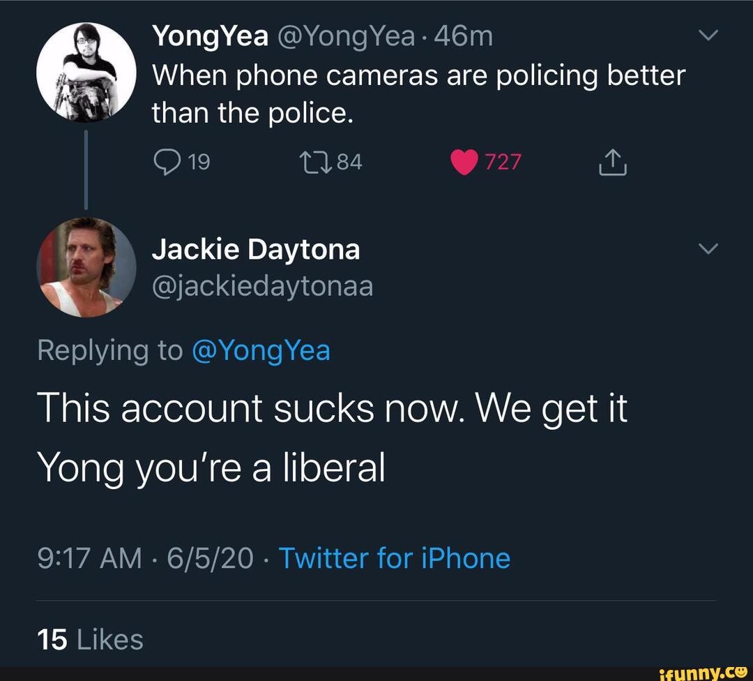 When phone cameras are policing better than the police. Replying to ...
