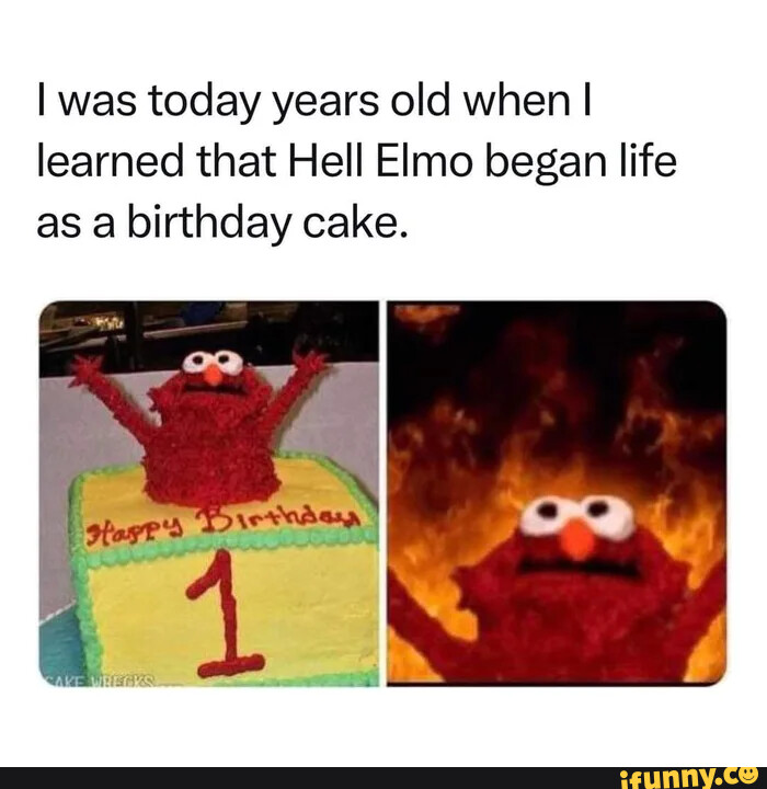 The origins of Hell Elmo - I was today years old when I learned that ...