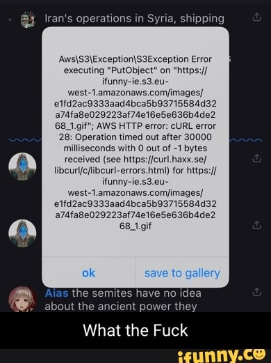 Iran's operations in Syria, shipping Error executing "PutObject" on "https:// ifunny-ie.s3.eu ...