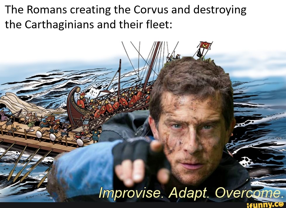 The Romans creating the Corvus and destroying the Carthaginians and ...