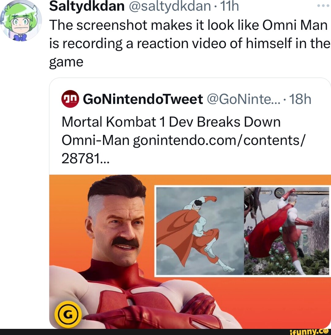 Saltydkdan @saltydkdan- The screenshot makes it look like Omni Man is ...