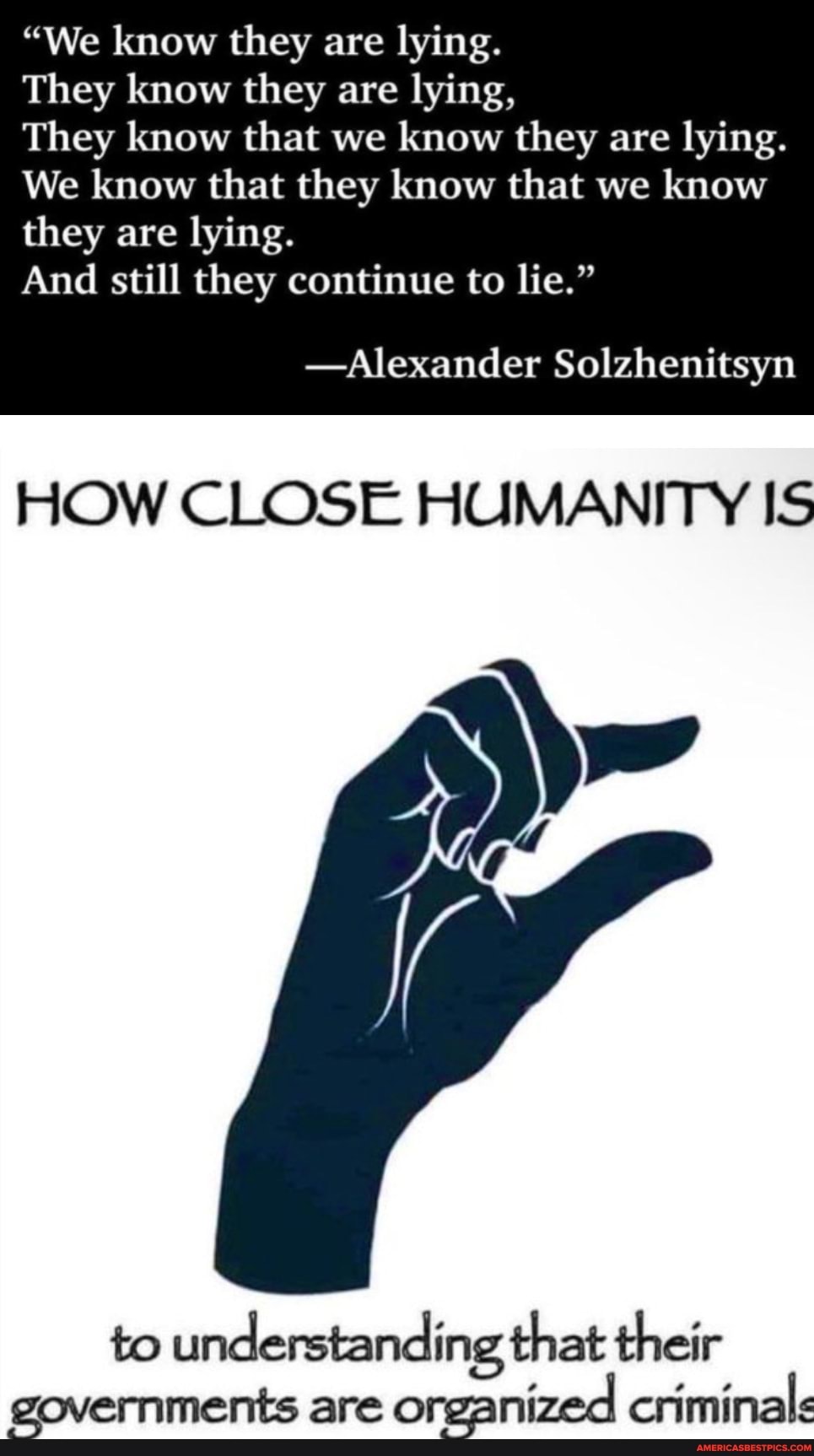 "We know they are lying. They know they are lying, They know that we ...