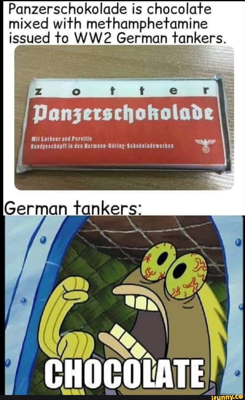 Panzerschokolade is chocolate mixed with methamphetamine issued to ...