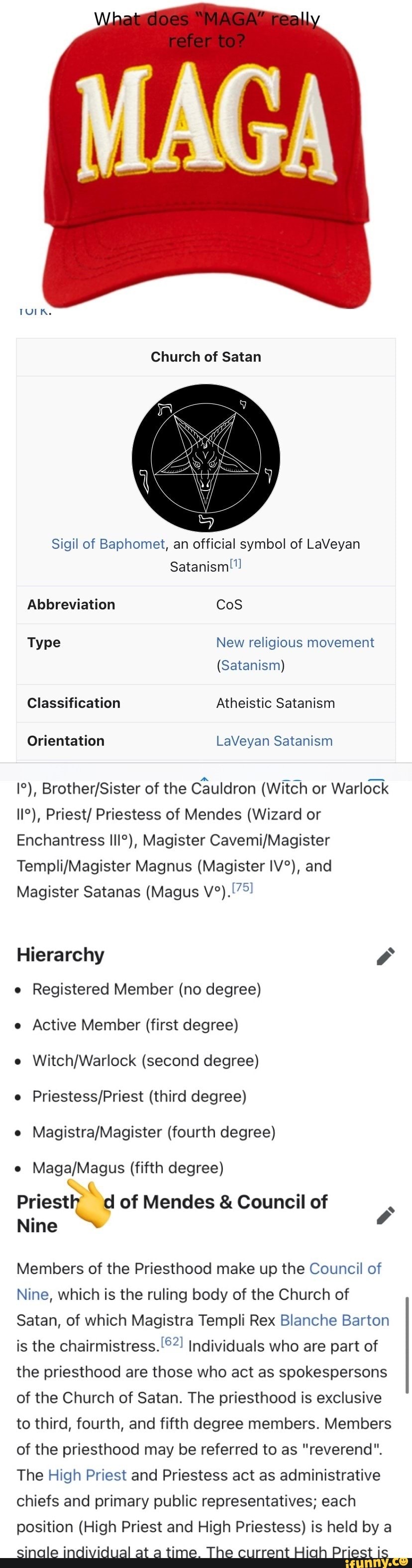 What furn, Church of Satan Sigil of Baphomet, an official symbol of ...