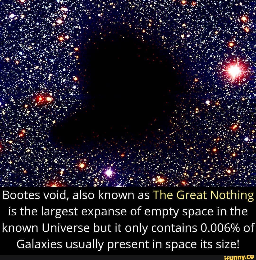 Bootes Void Also Known As The Great Nothing Is The Largest Expanse Of