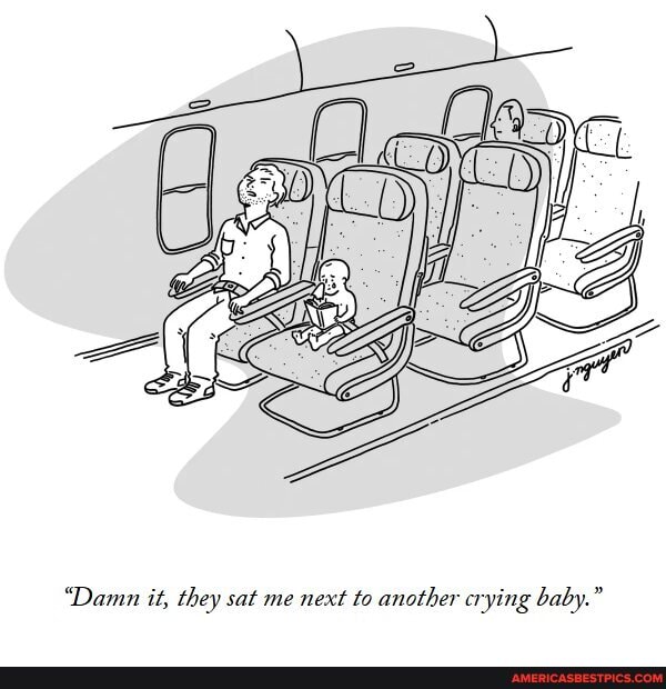 Three Cartoons - next to other crying baby." next to an "Damn it, they ...