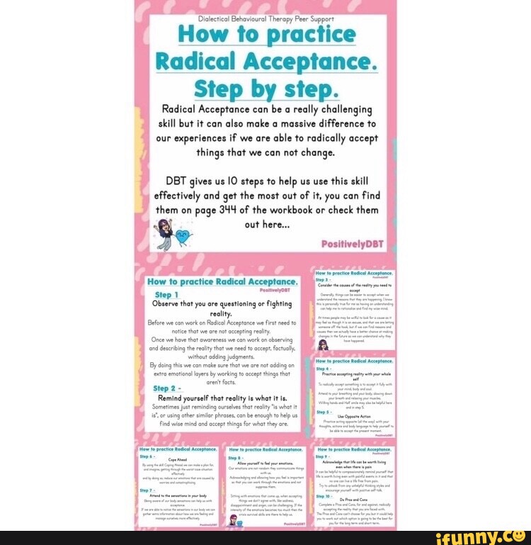 How to practice Radical Acceptance. Step by step. Radical Acceptance ...