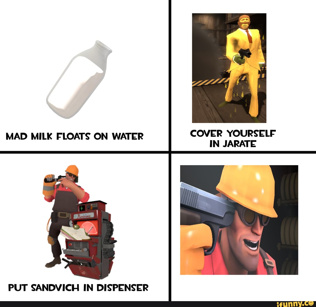 MAD MILK FLOATS ON WATER COVER YOURSELF IN JARATE PUT SANDVICH IN ...
