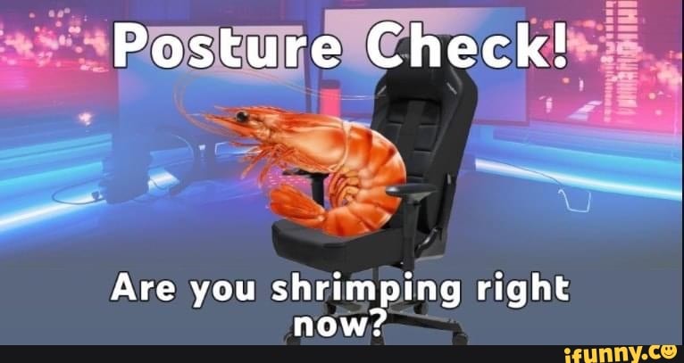 Posture Check! Are you shrimping right now? - iFunny