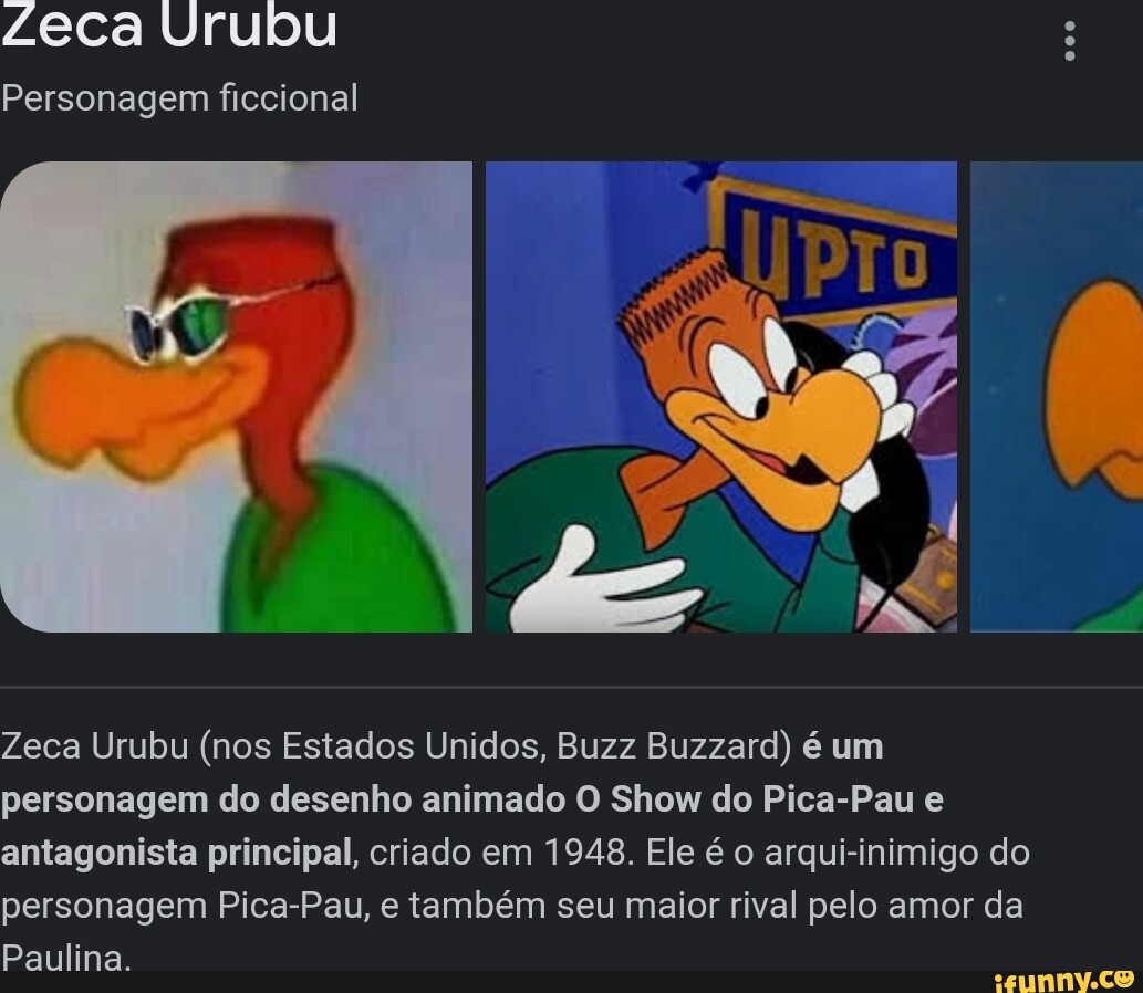 Zeca Urubu Personagem ficcional Zeca Urubu (nos Estados Unidos, Buzz ...