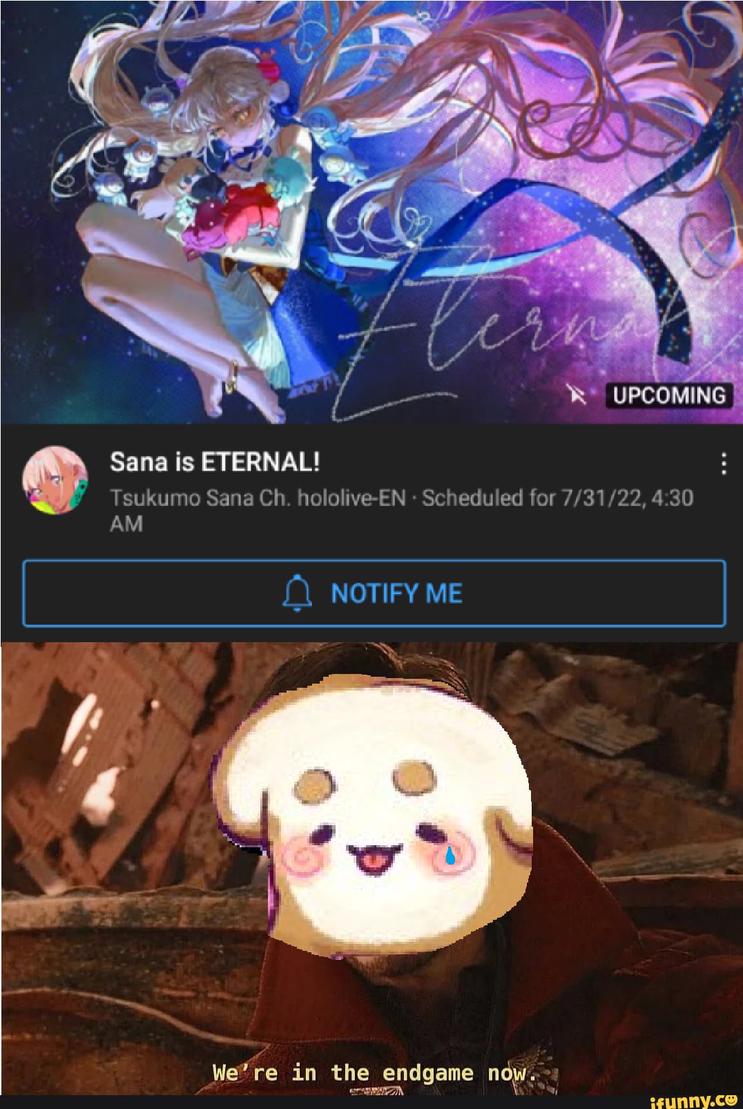 Sana is ETERNAL! Tsukumo Sana Ch. hololive-EN Scheduled for 430 AM ...