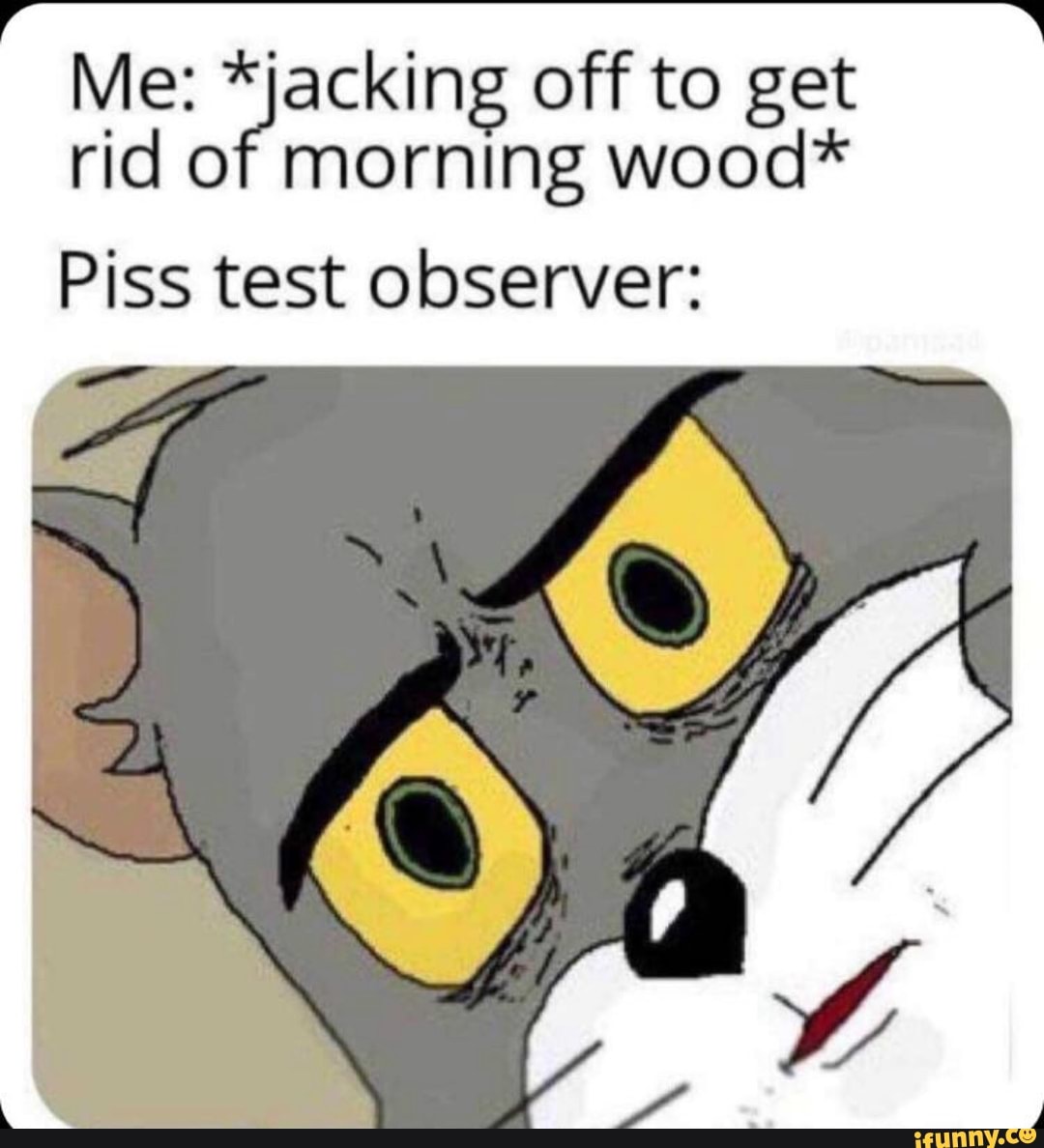 Me Jacking Off To Get Rid Of Morning Wood Piss Test Observer Ifunny