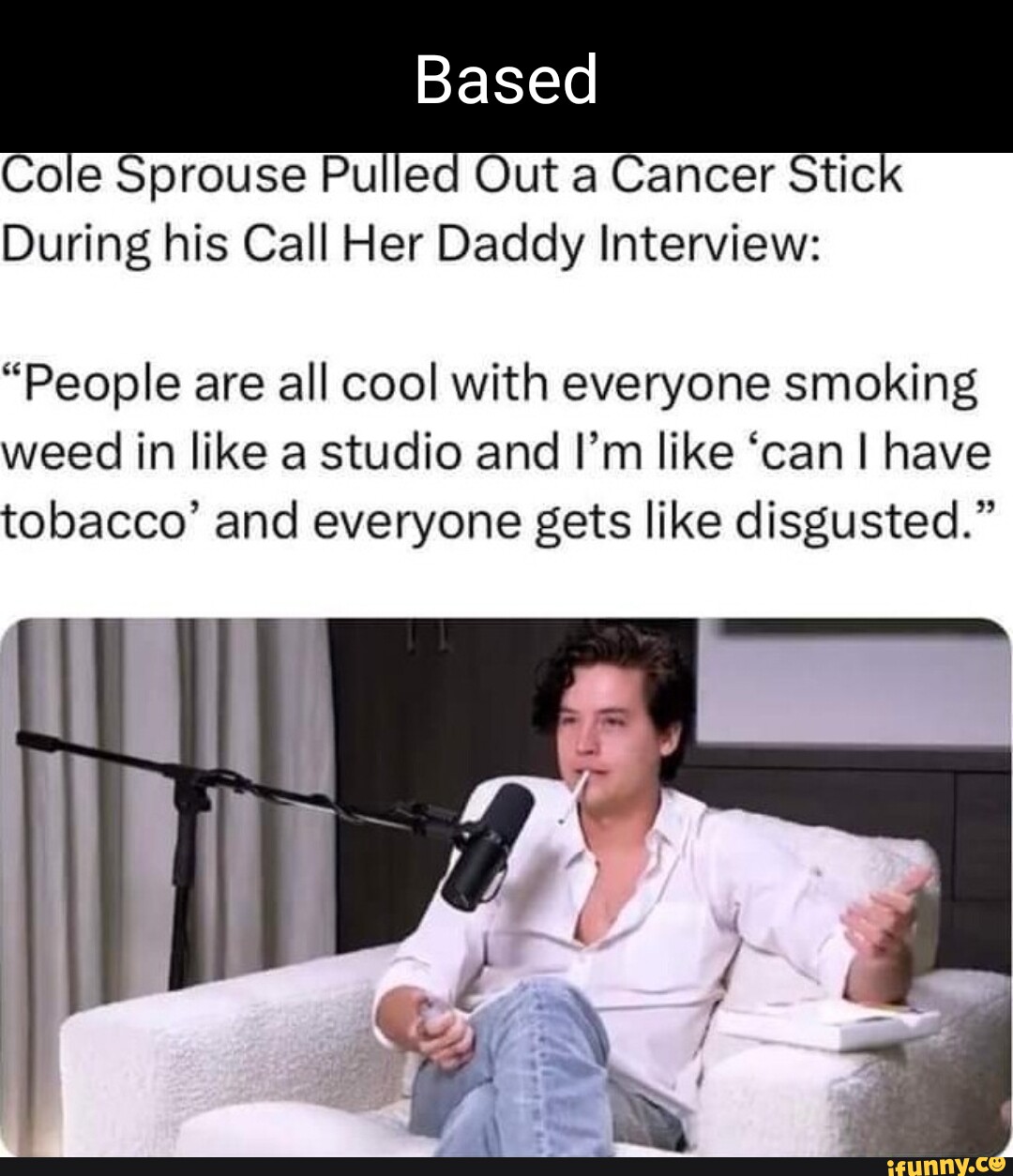 Dylan Sprouse Smoking Weed