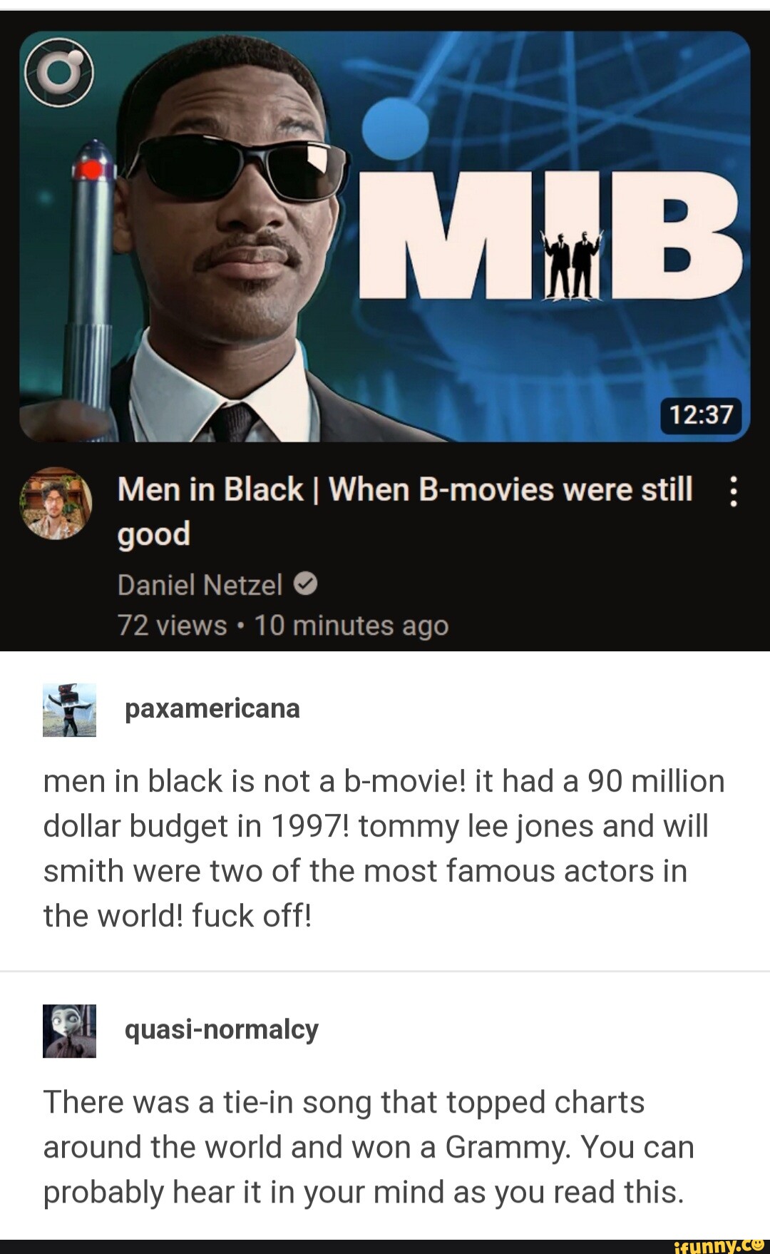 Men in Black I When B-movies were still good Daniel Netzel @ 72 views ...