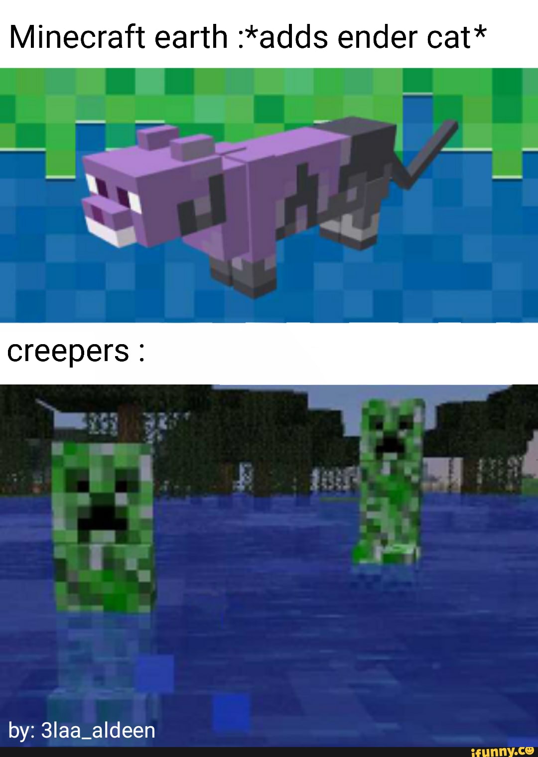 Minecraft earth "adds ender cat* creepers aldeen - iFunny