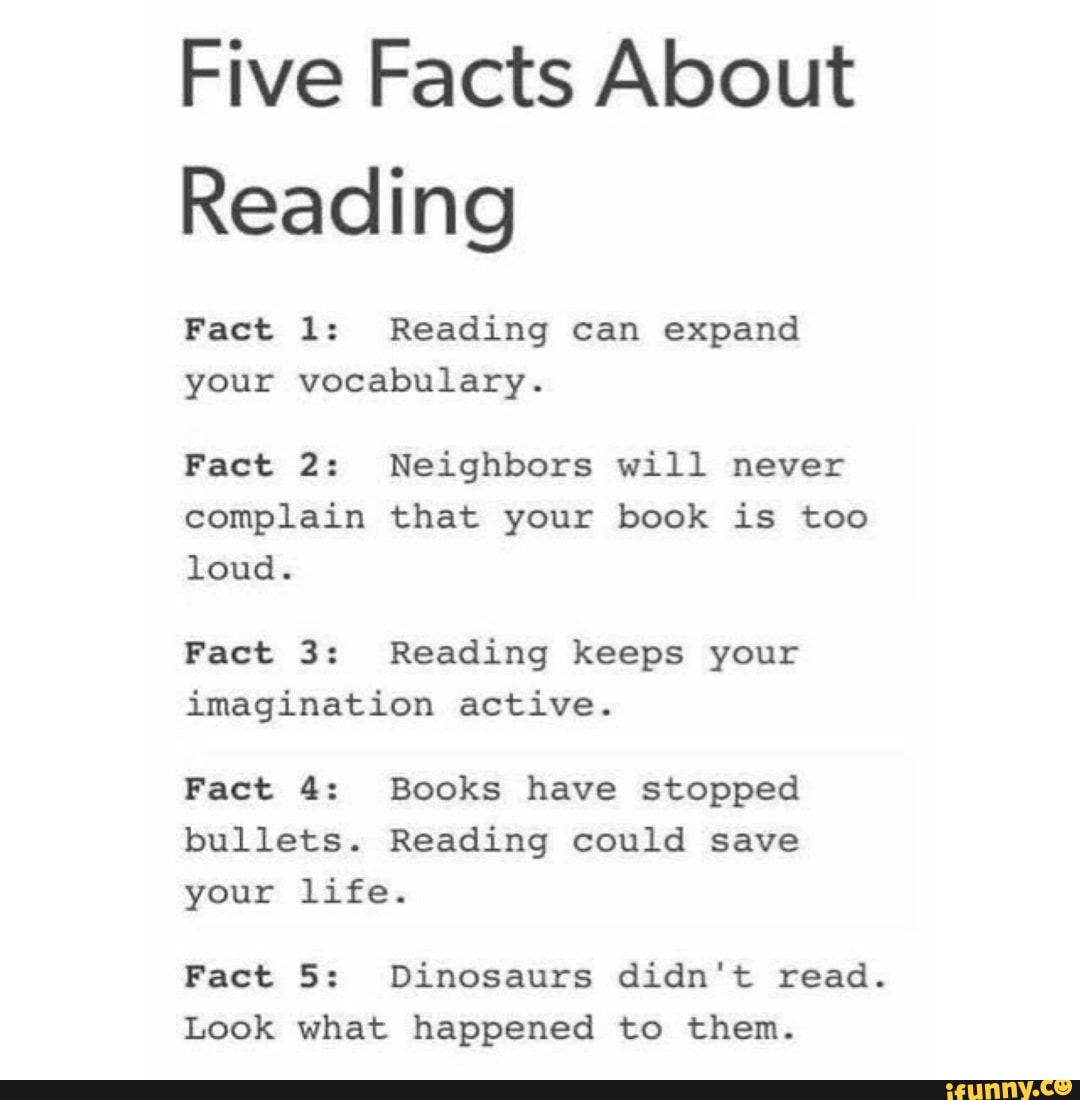 Five Facts About Reading Fact 1: Reading can expand your vocabulary ...