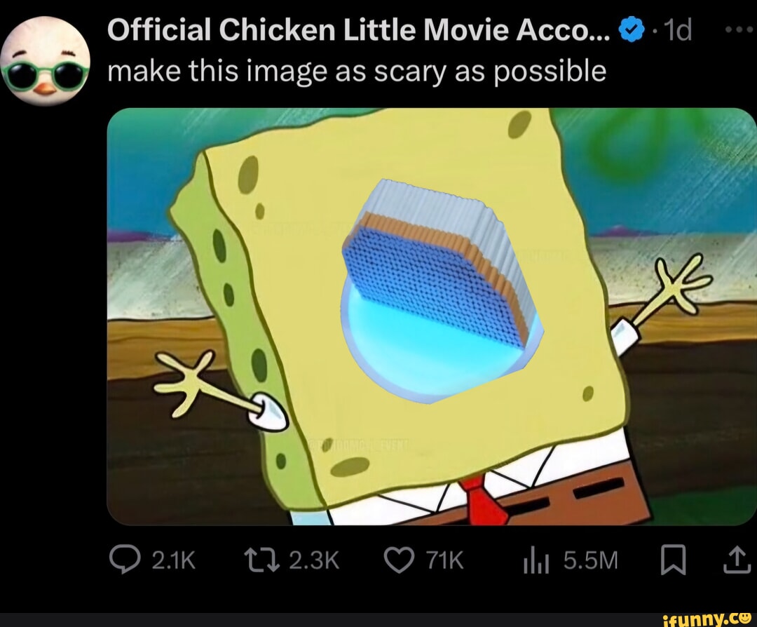 Official Chicken Little Movie Acco... make this image as scary as ...