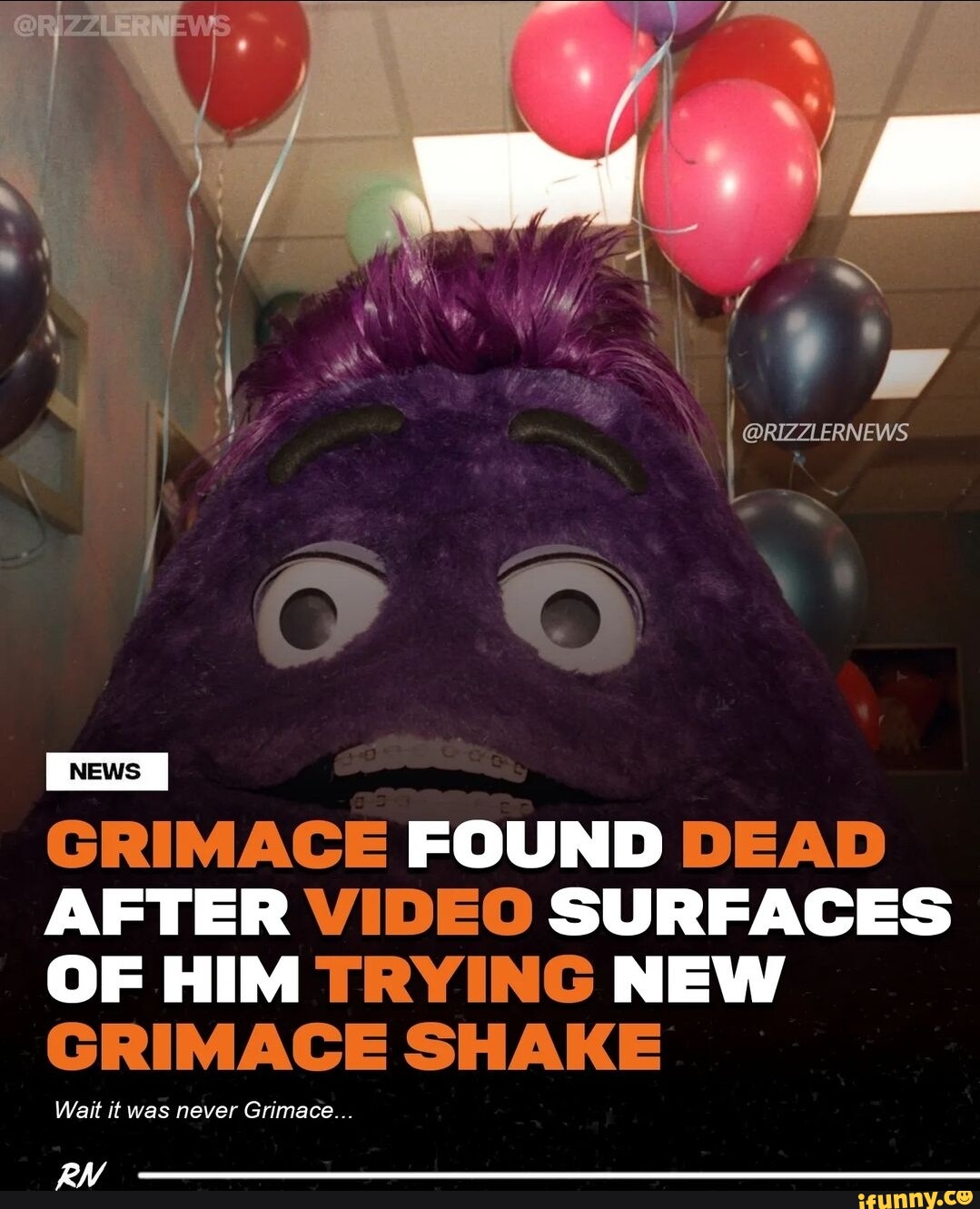 I GRIMACE FOUND DEAD AFTER VIDEO SURFACES OF HIM TRYING NEW GRIMACE ...