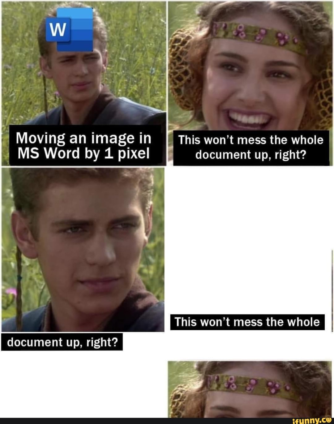 Moving an image in MS Word by pixel This won't mess the whole document ...