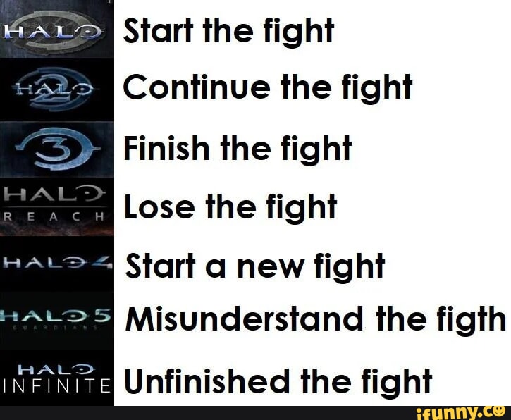 I Start the fight Continue the fight Finish the fight Lose the fight ...