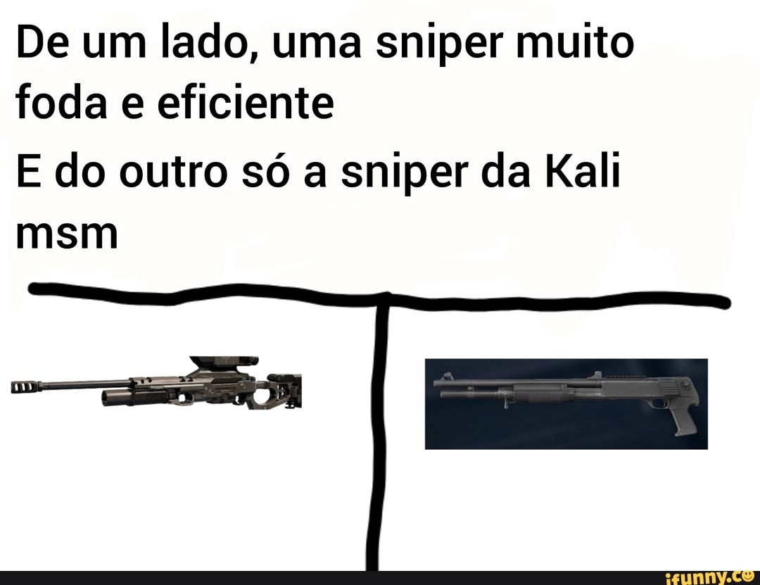 De um lado, uma sniper muito foda e eficiente E do outro só a sniper da ...