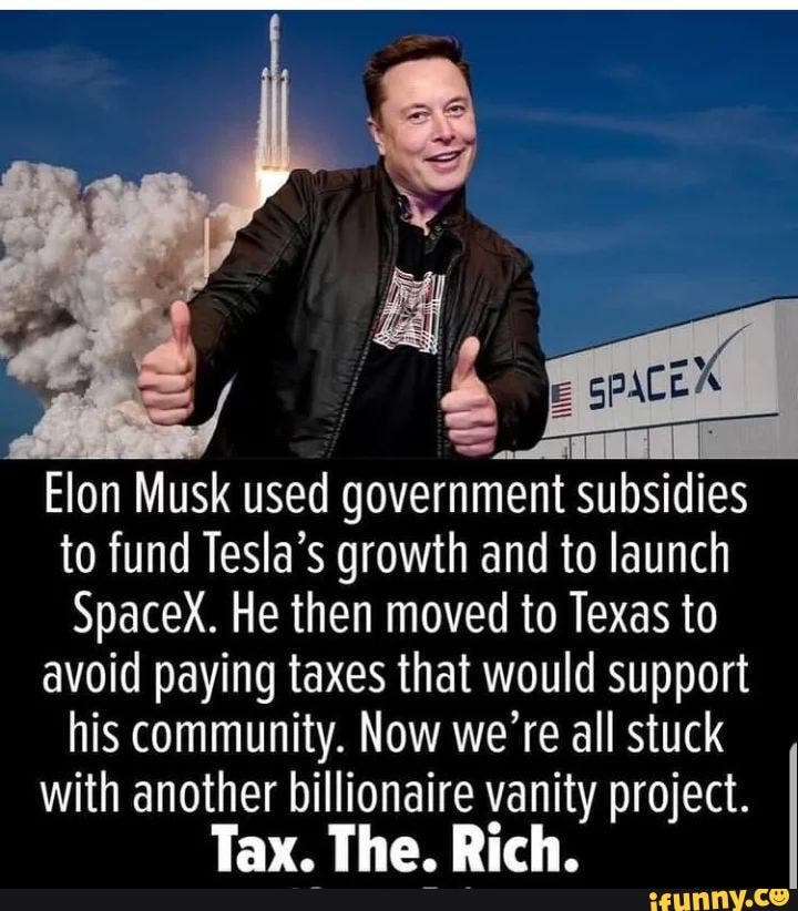 Elon Musk used government subsidies to fund Tesla's growth and to ...