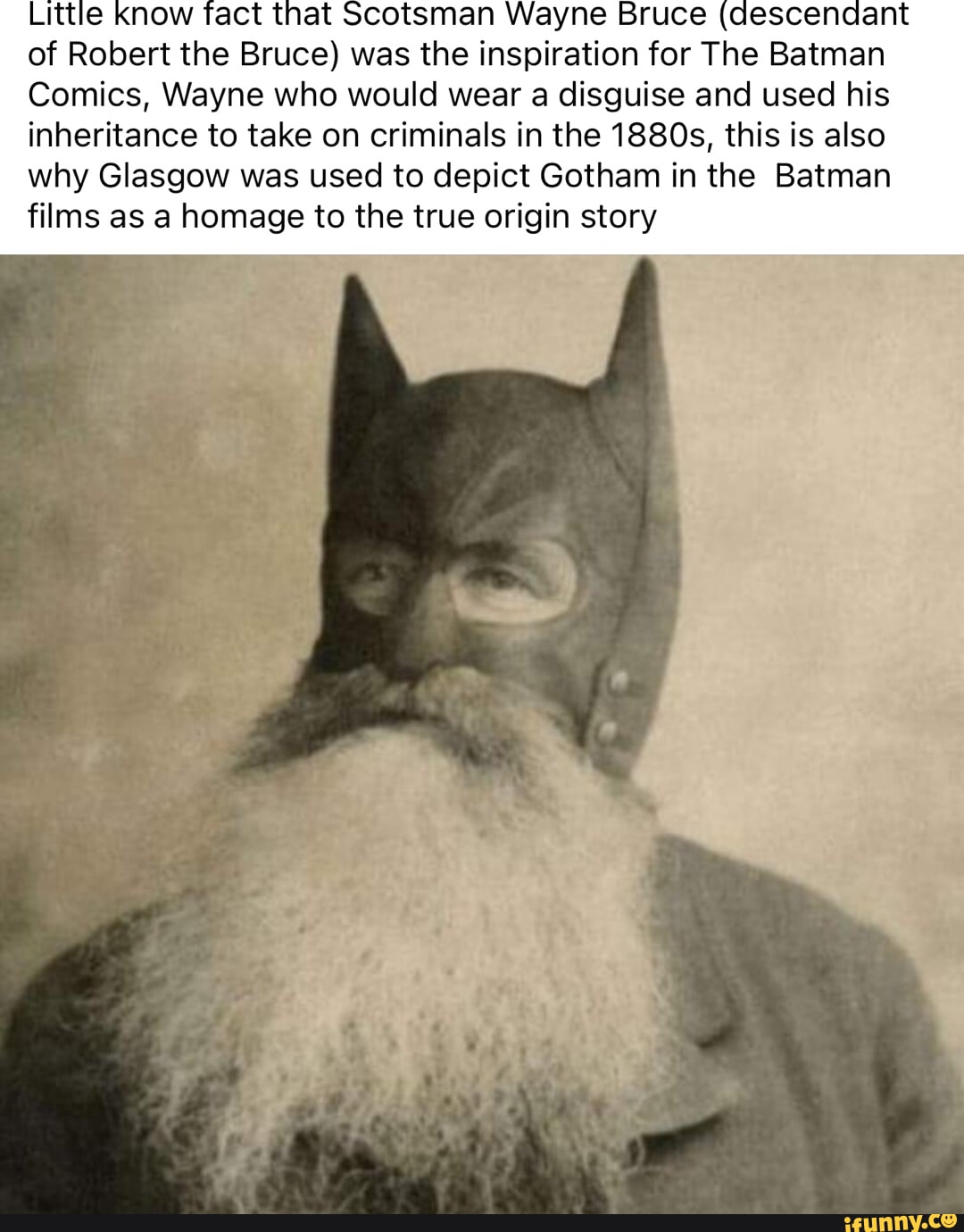 Little Know fact that Scotsman Wayne Bruce (aescenaant of Robert the ...