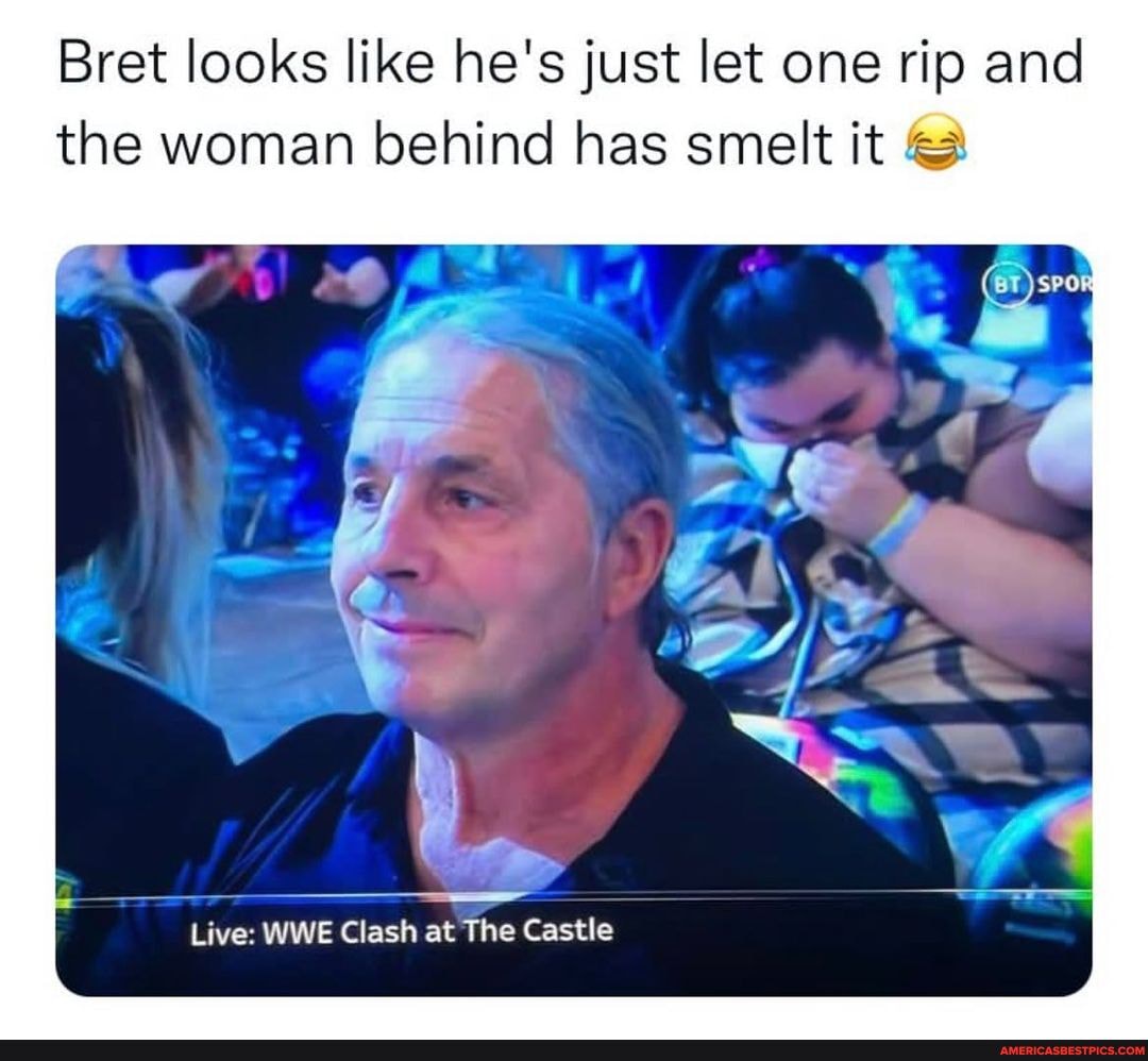 Bret Fart - Bret looks like he's just let one rip and the woman behind ...