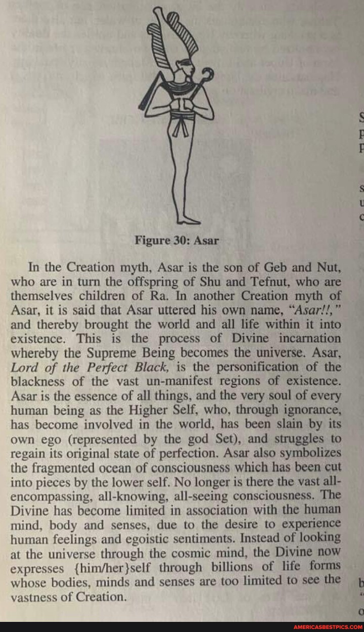 Figure 30: Agar In the Creation myth, Asar is the son of Geb and Nut ...