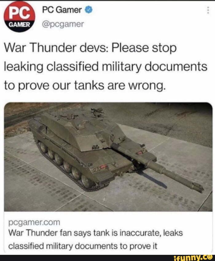 PC Gamer @pogamer War Thunder devs: Please stop leaking classified ...