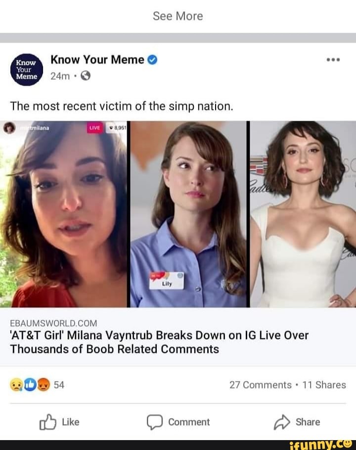 See More Know Your Meme @ Meme The most recent victim of the simp ...