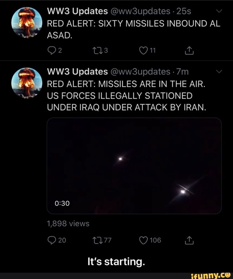 4 RED ALERT: SIXTY MISSILES INBOUND AL RED ALERT: MISSILES ARE IN THE ...