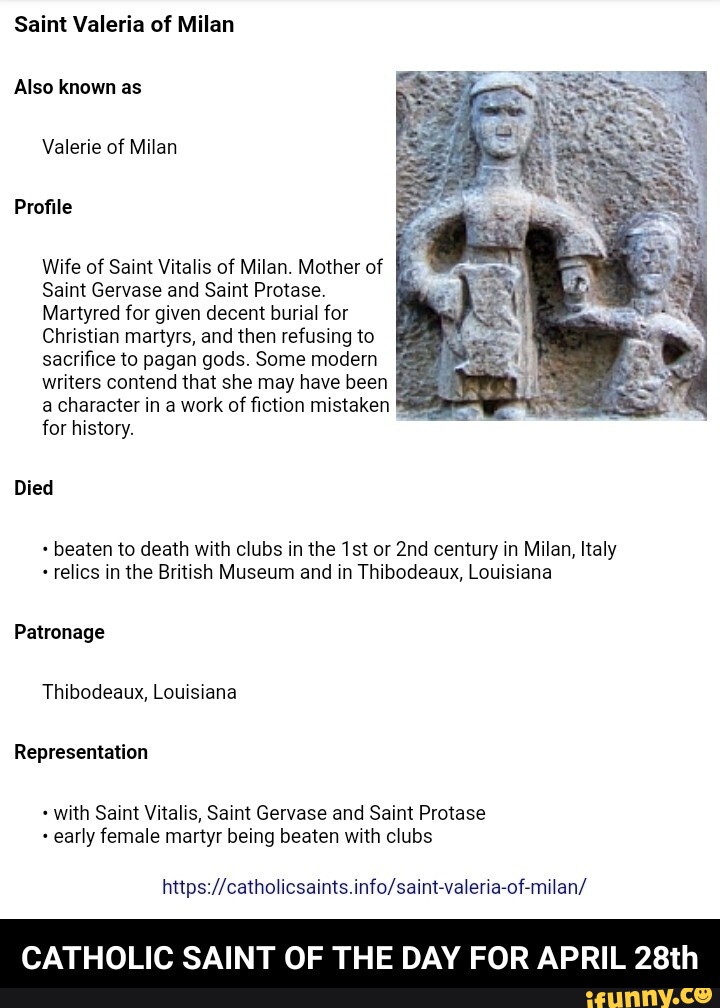 Saint Valeria of Milan Also known as Valerie of Milan Profile Wife of ...