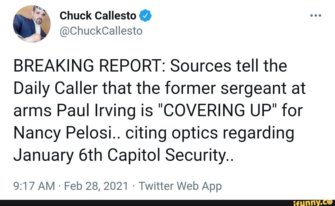 Chuck Callesto My @ChuckCallesta BREAKING REPORT: Sources tell the ...