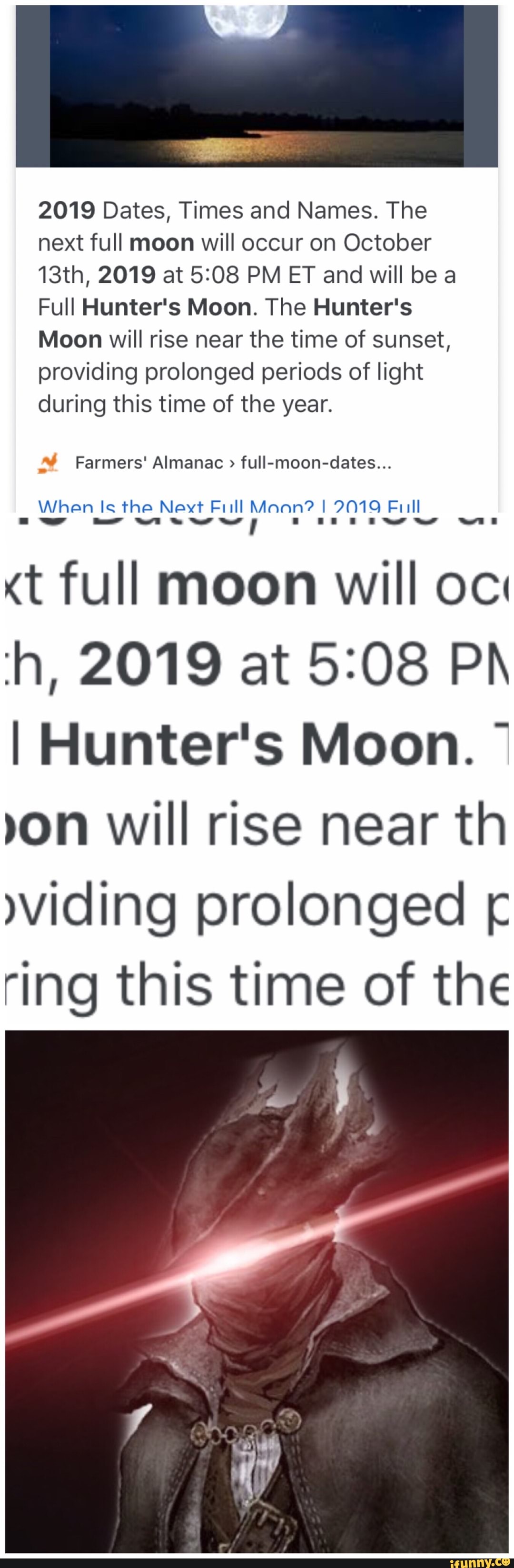 2019 Dates, Times and Names. The next full moon will occur on October ...