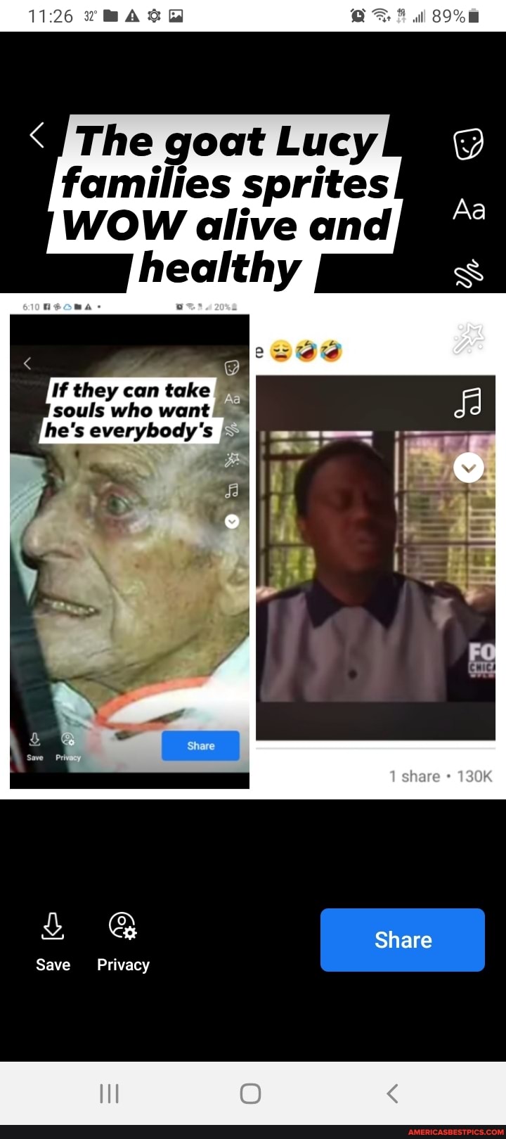 1126 AS Gd The goat Lucy families sprites WOW alive and If they can ...