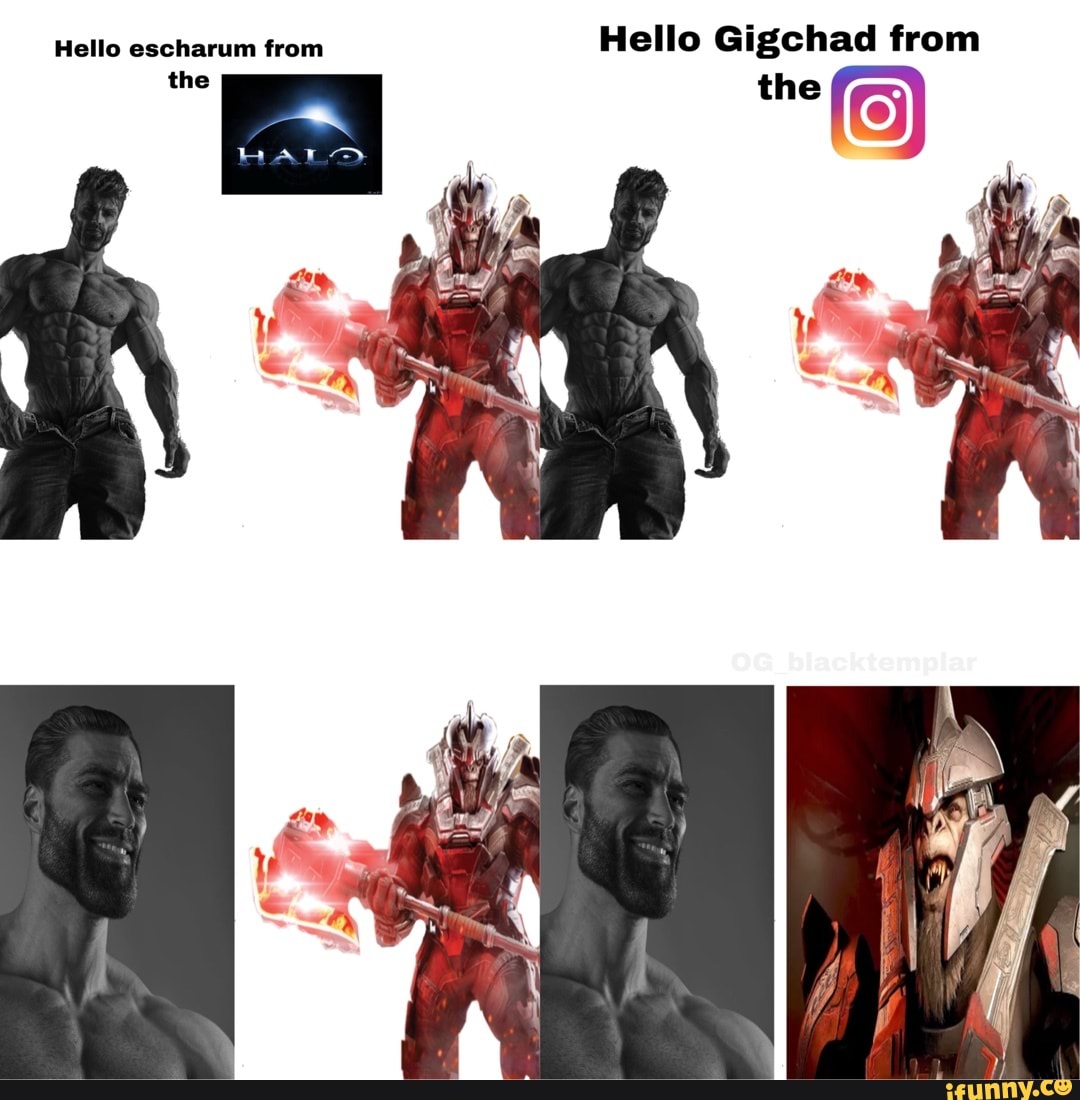 Hello escharum from Hello Gigchad from blacktempiar the - iFunny