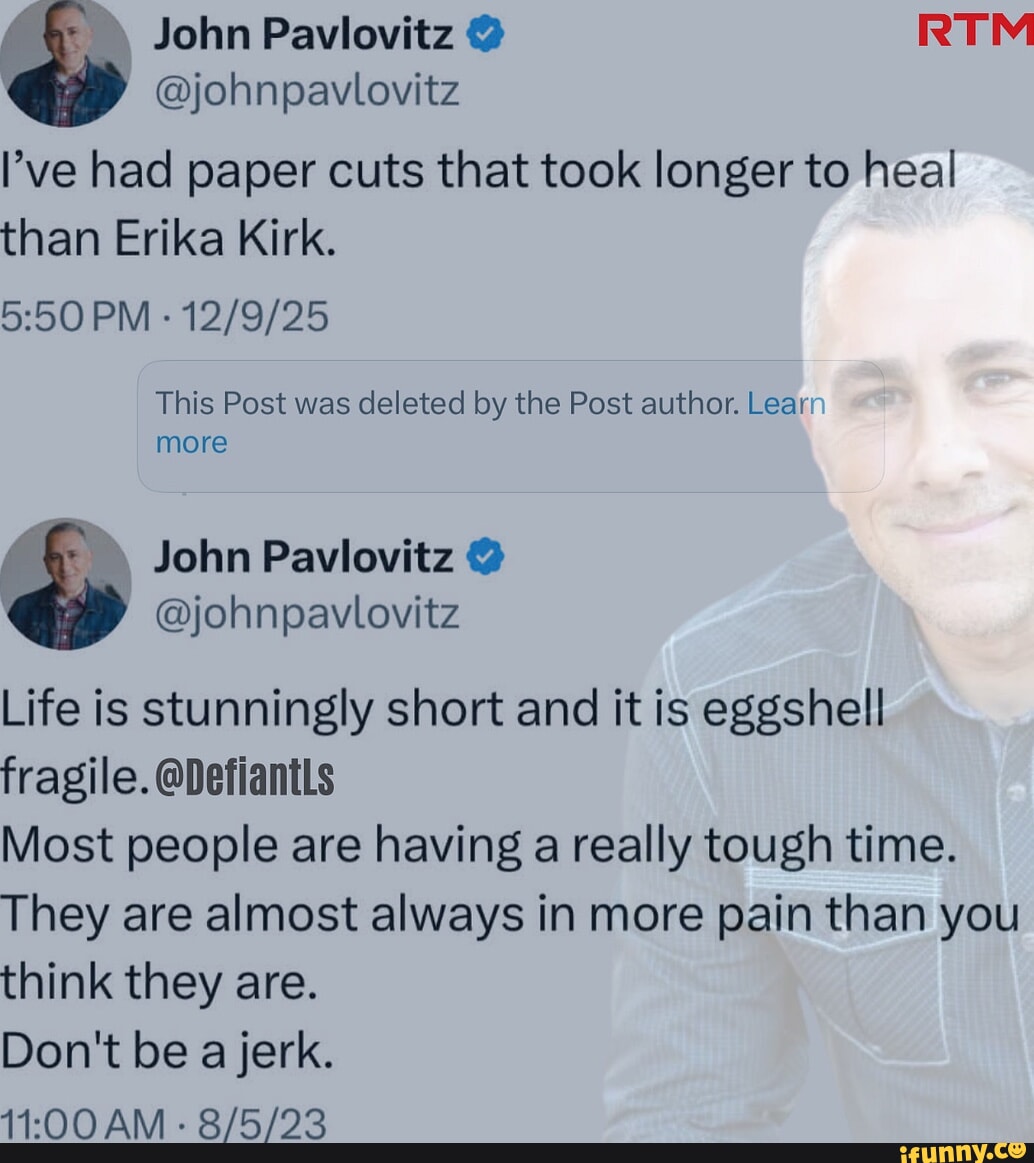 John Pavlovitz @ RTM @johnpavlovitz I've had paper cuts that took ...