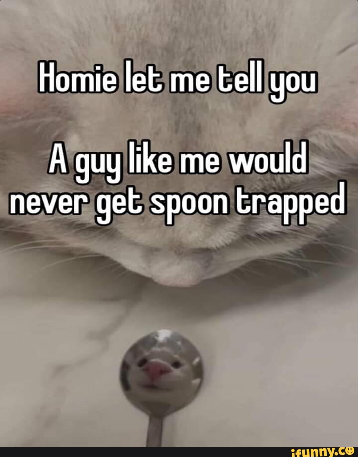 Homie let me tell you never get spoon trapped - iFunny