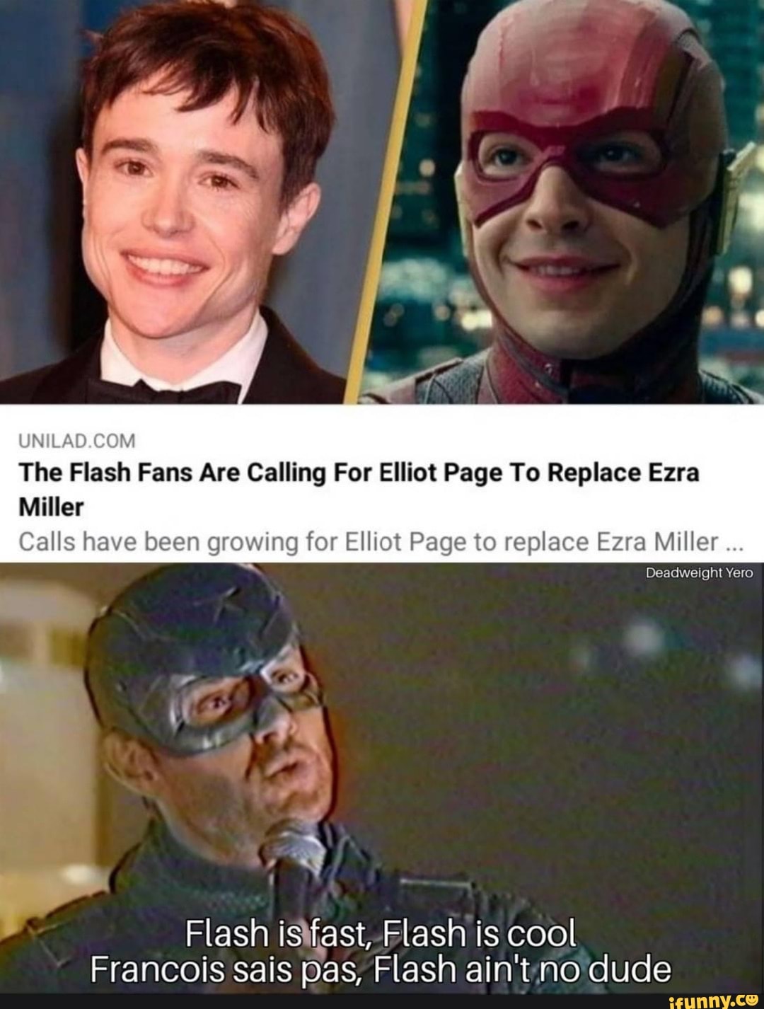 The Flash Fans Are Calling For Elliot Page To Replace Ezra Miller Calls ...