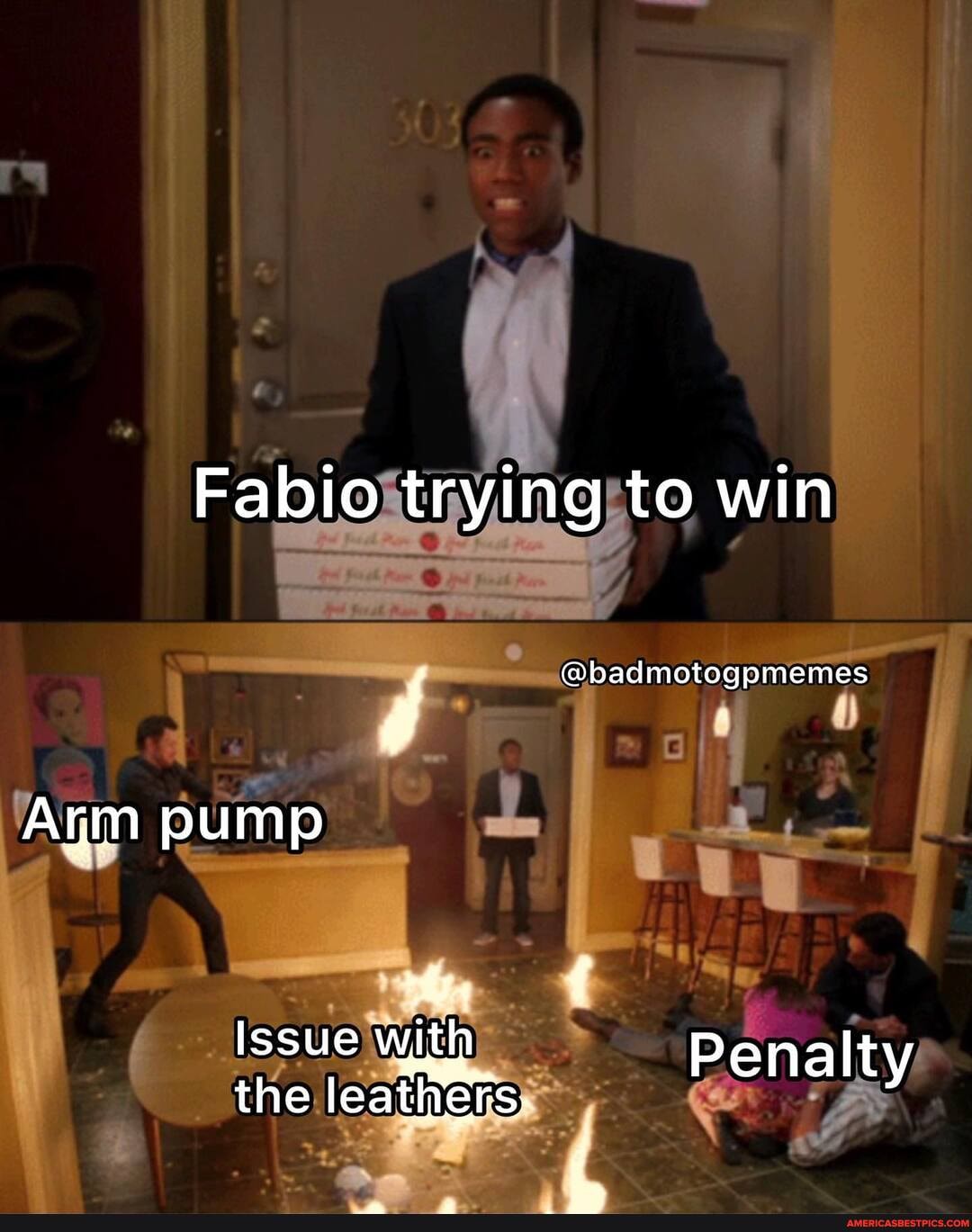 Fabio trying to win @badmotogpmemes Am pump t, f Issue WitD Penalty the ...
