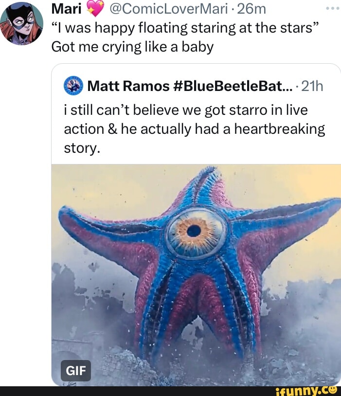 Mari @ComicLoverMari- "I was happy floating staring at the stars" Got ...