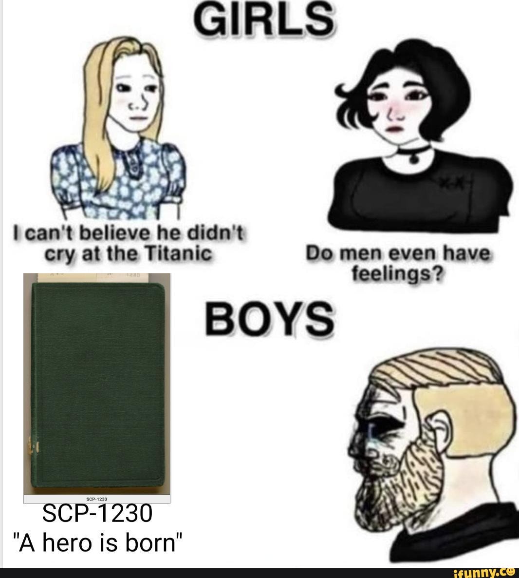 Can't believe he didn't cry at the Titanic Do men even have feelings ...