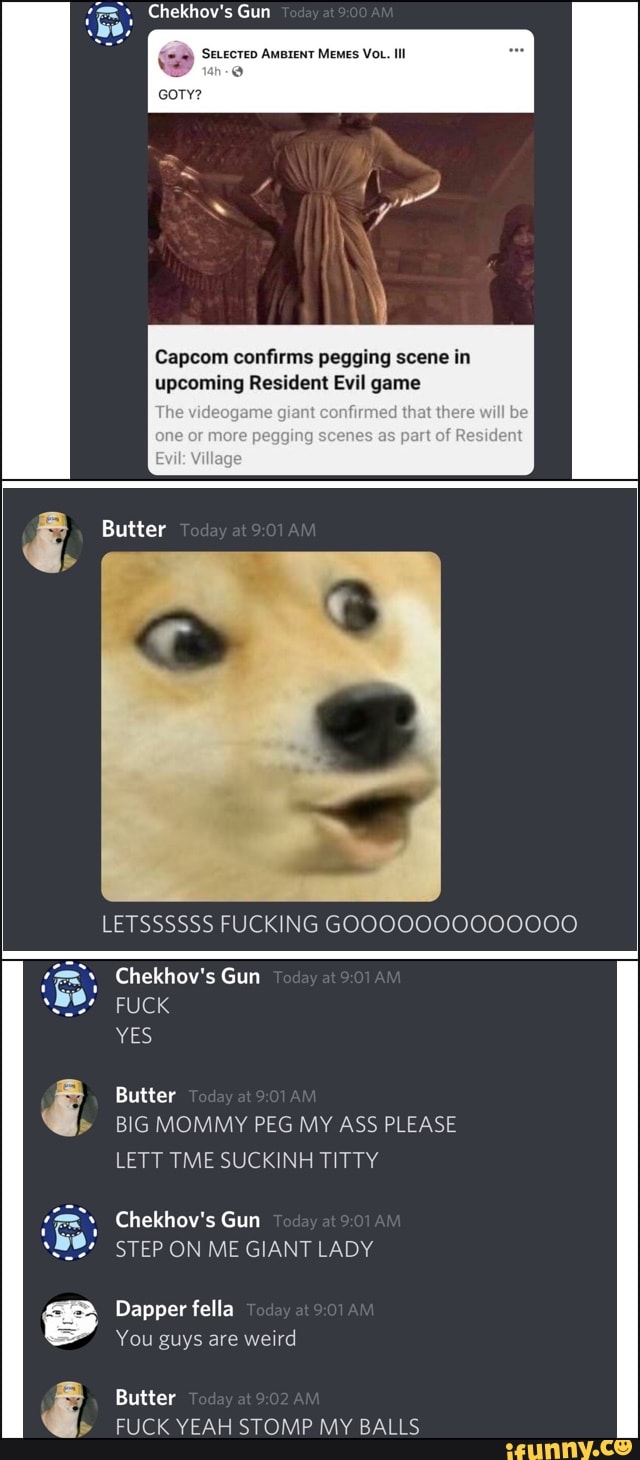 Chekhov's Gun Memes Vot. Capcom confirms pegging scene in upcoming ...