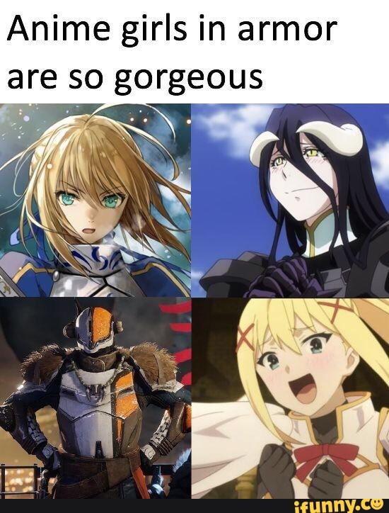 Anime girls In armor are SO gorgeous - iFunny