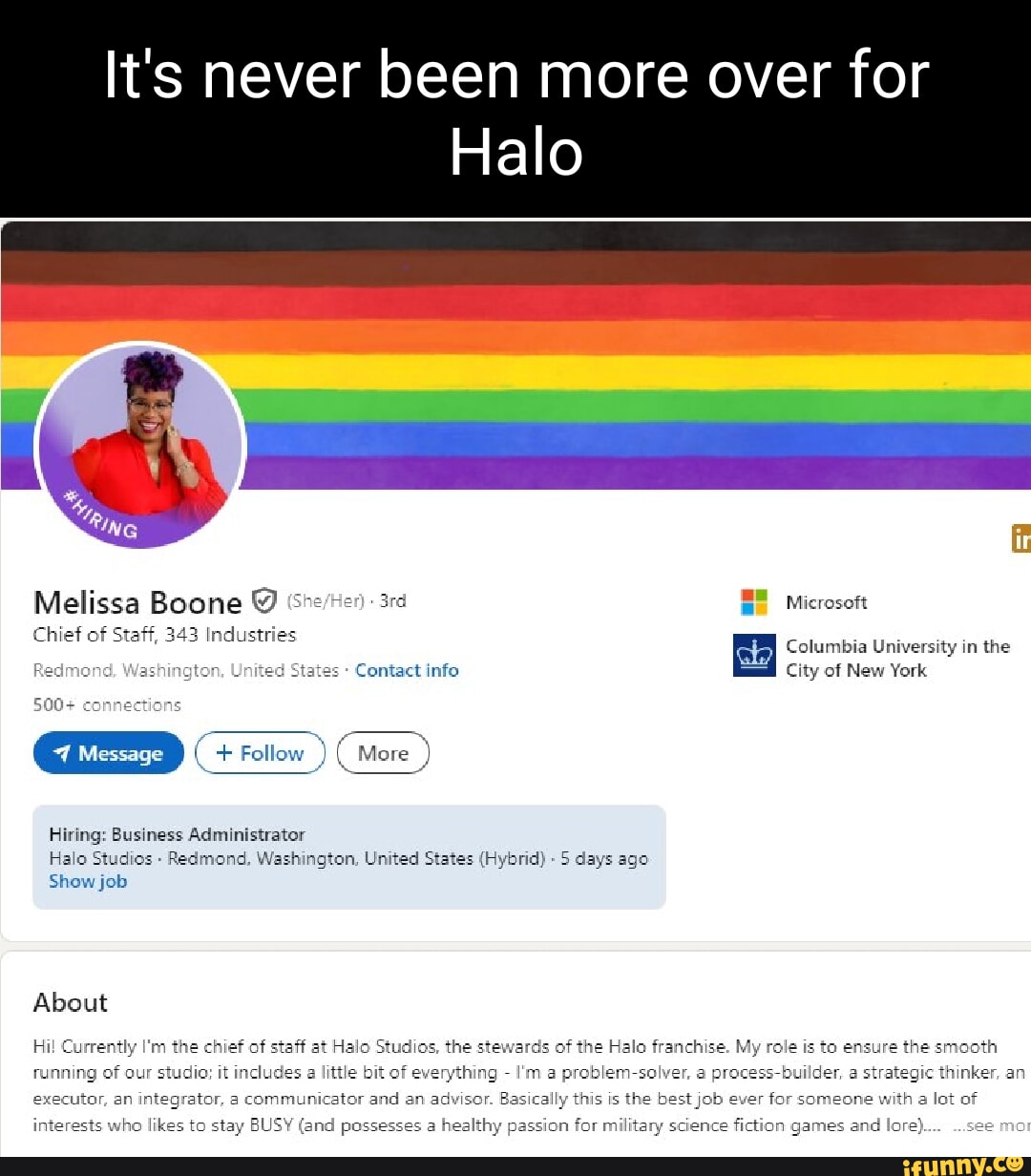 It's never been more over for Halo Melissa Boone Microsoft Chief of ...