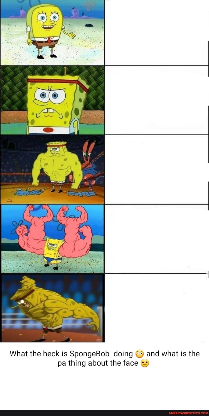 What the heck is SpongeBob doing and what is the pa thing about the ...